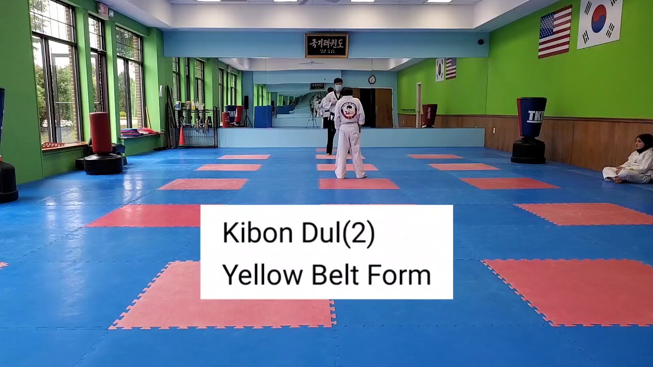 Yellow Belt Form & Kicking Combi - YouTube