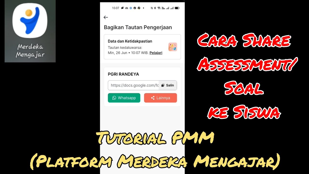 Tutorial PMM (Platform Merdeka Mengajar) || Cara Share Assessment/ Soal ...