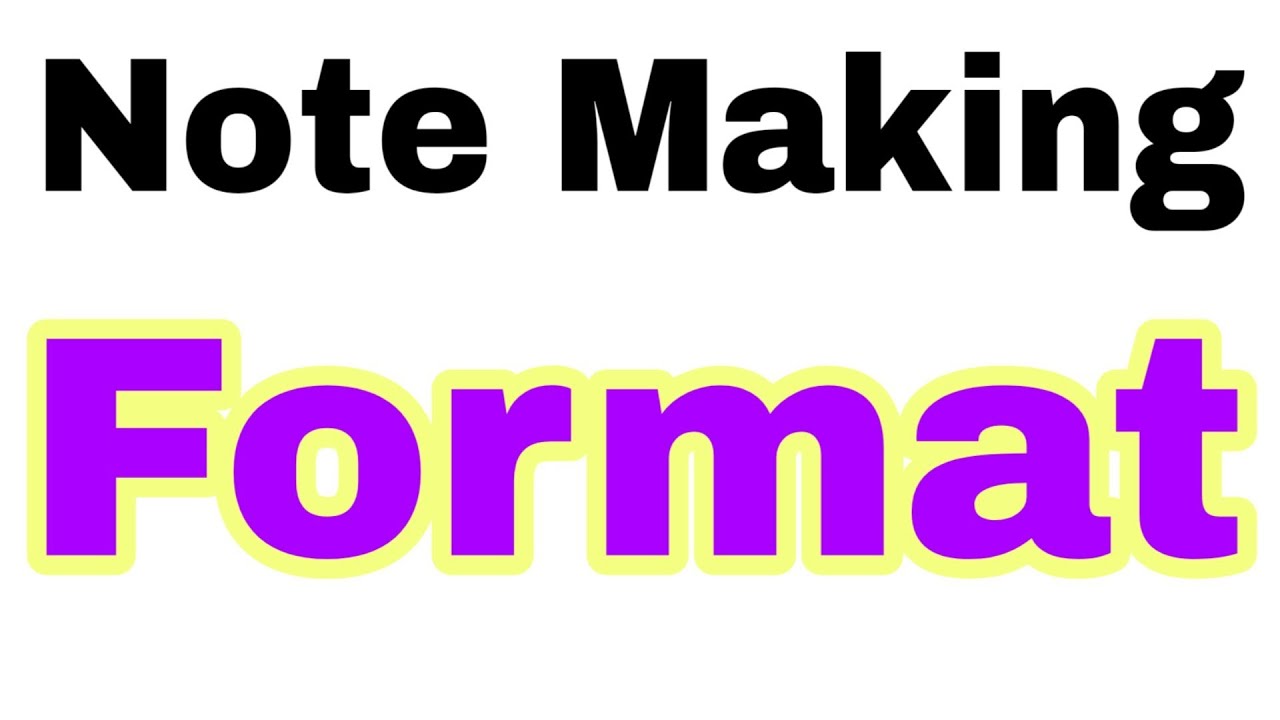 NOTE MAKING FORMAT WITH EXAMPLE 11TH AND 12TH CLASS YouTube note-making-format-with-example-11th-and-12th-class-youtube