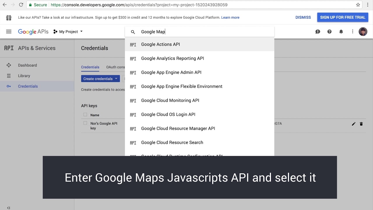 ScreenCloud: How to obtain Google Map API Key for the Traffic app - YouTube