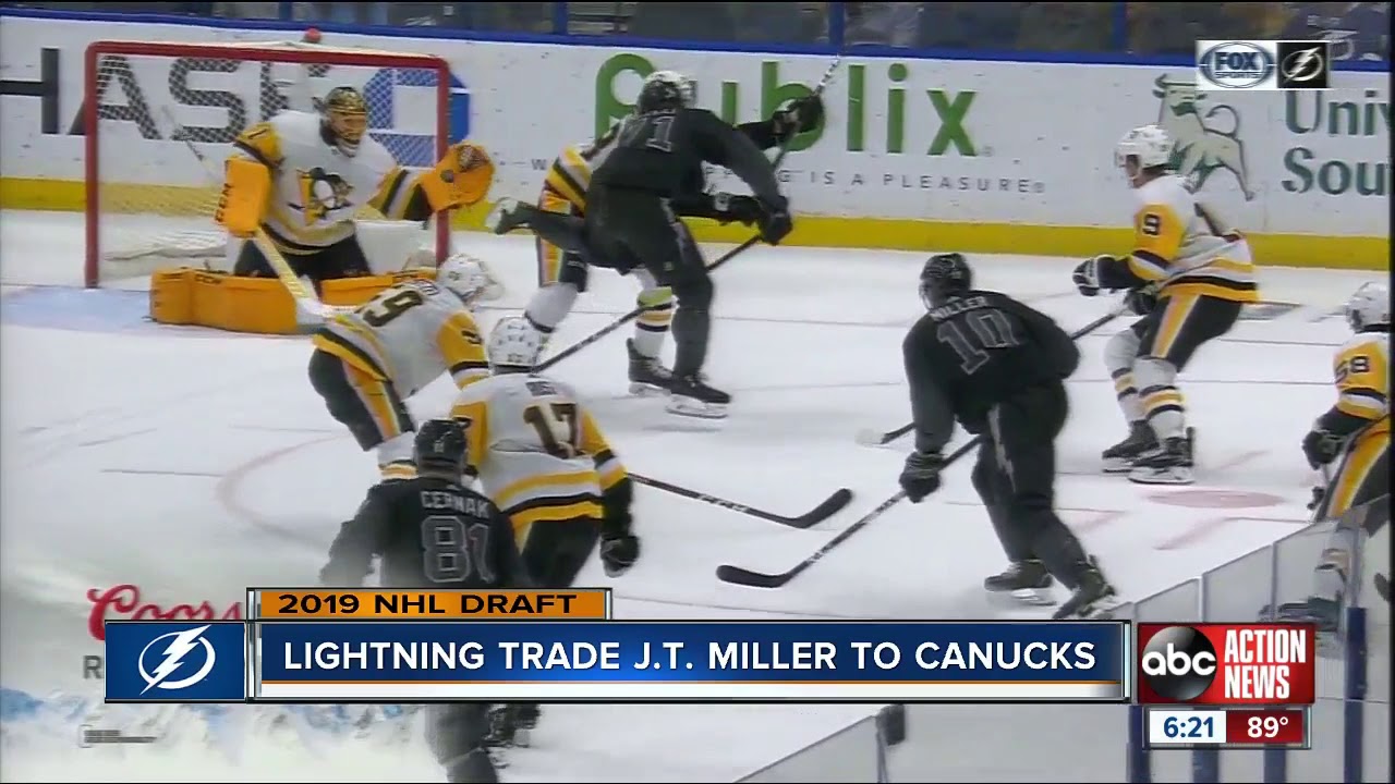 Lightning trades J.T. Miller to Vancouver Canucks - YouTube