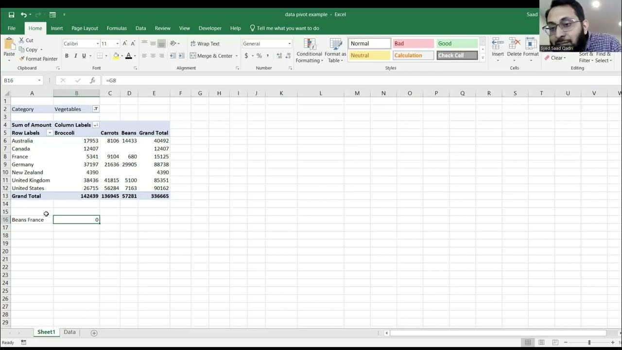 GETPIVOTDATA function Pivot table in Excel - YouTube