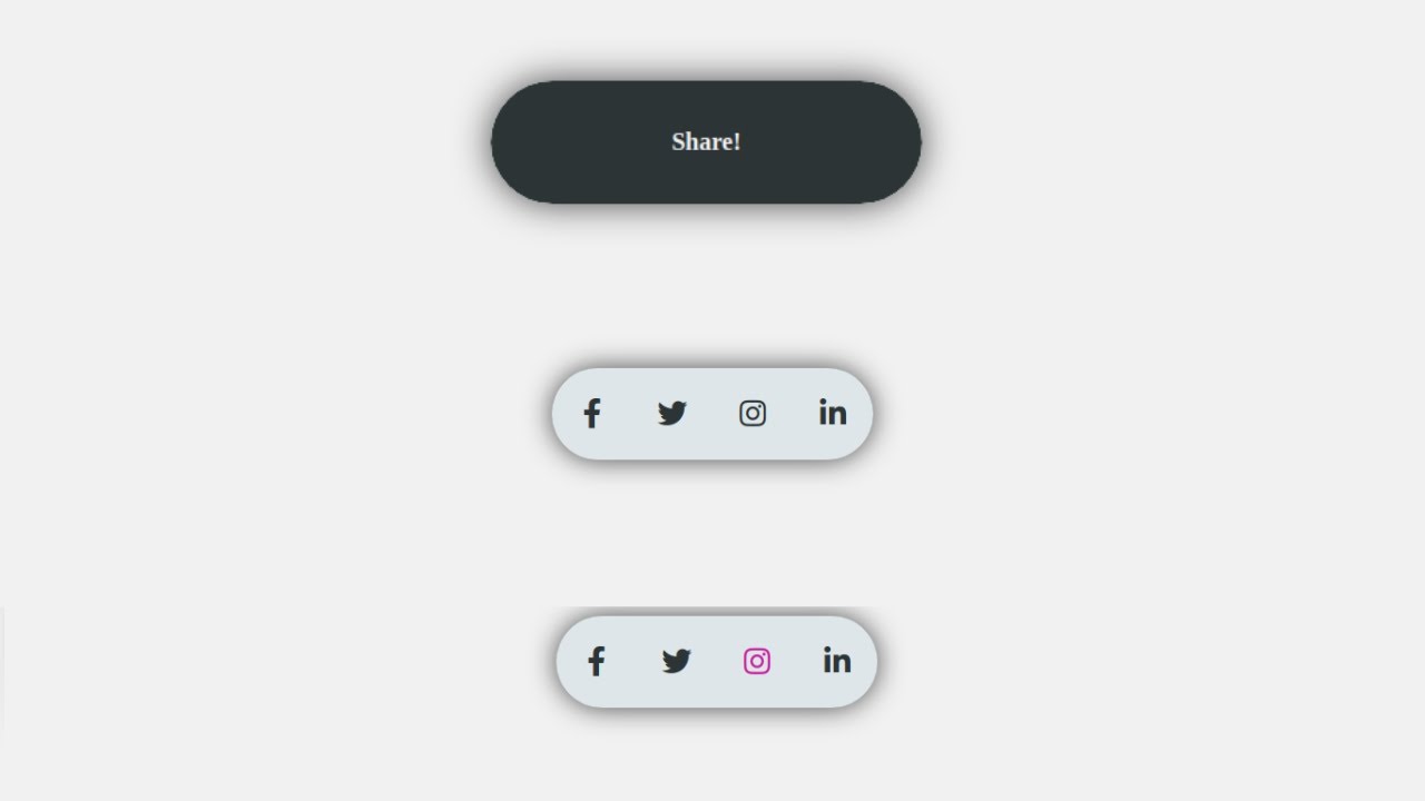 Awesome Animated Share Button Using Only Html And Css Youtube 2712