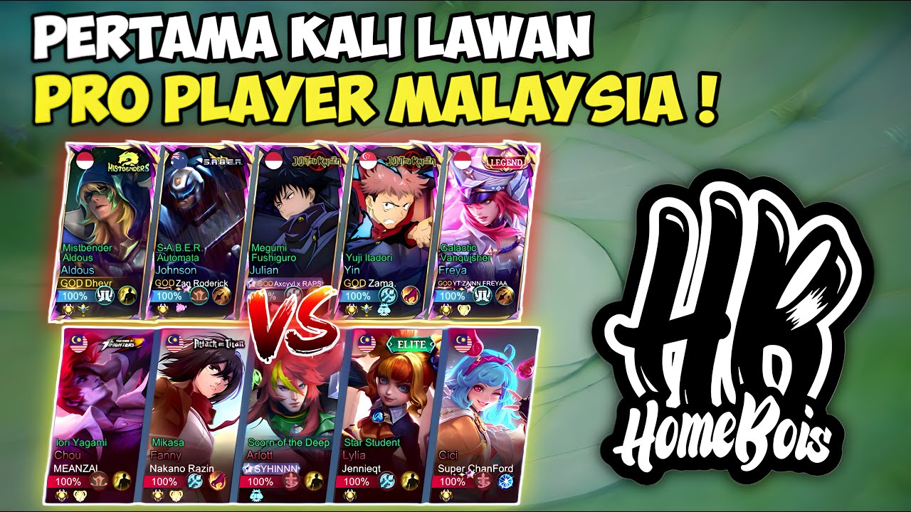 PERTAMA KALI Ketemu Lawan Pro Player MALAYSIA! Full Team HomeBois ...
