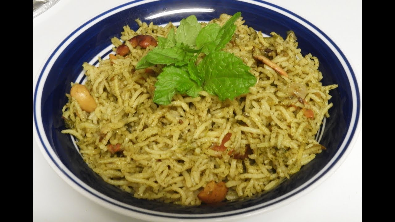 Mint Rice | புதினா சாதம் | South Indian Dish - YouTube