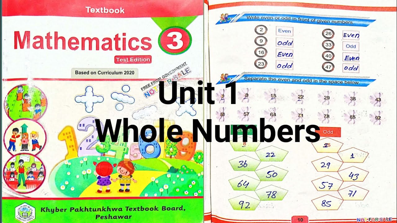 Class 3 Mathematics Unit 1 Whole Numbers lecture 3 in pashto - YouTube