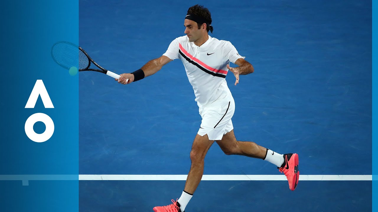 Hyeon Chung v Roger Federer second set highlights (SF) | Australian ...