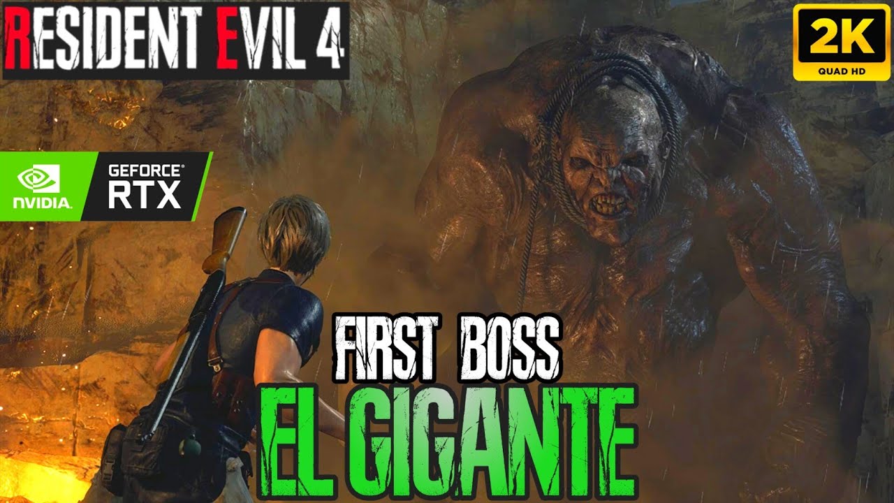 Resident Evil 4 Remake - First Boss In Chapter 3 - YouTube