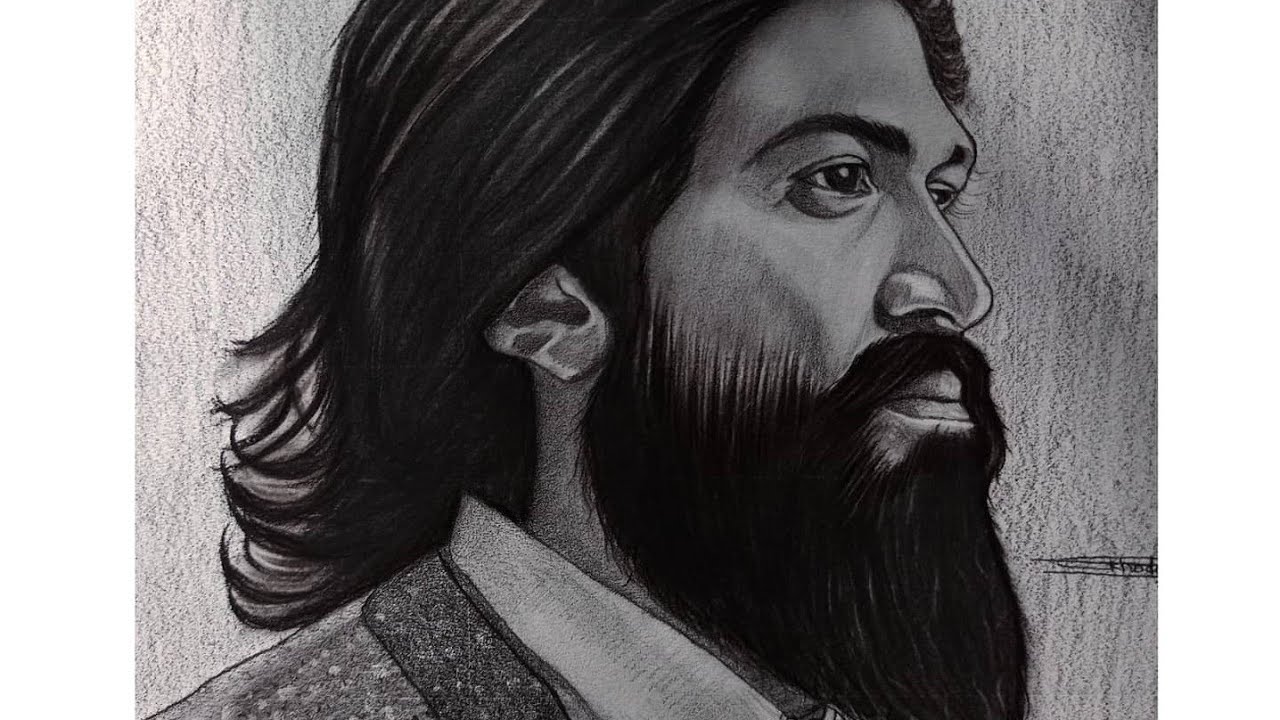 How to drawing || KGF movie|The rocking drawing star yash - YouTube