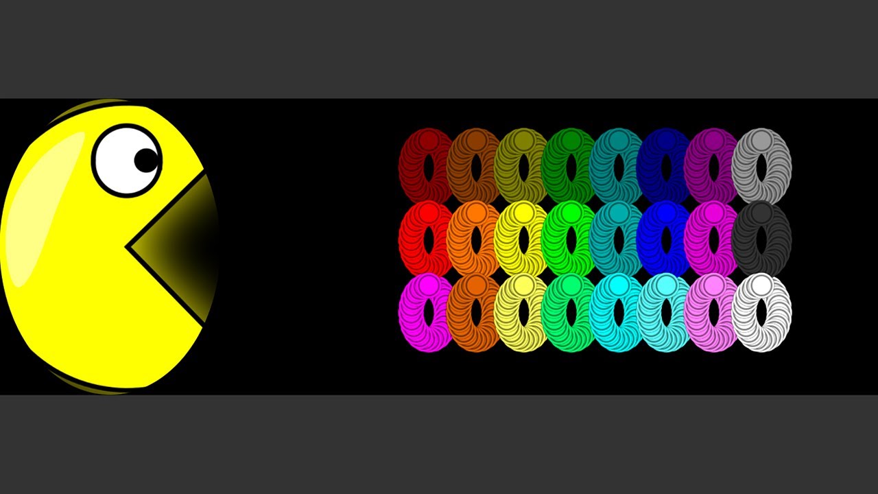 Escape Pacman - 24 Rings Survival Race in Algodoo - YouTube