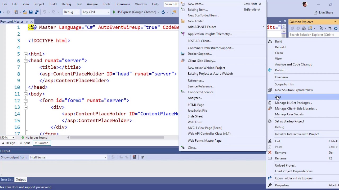 Tạo một trang master trong ASP.NET - YouTube