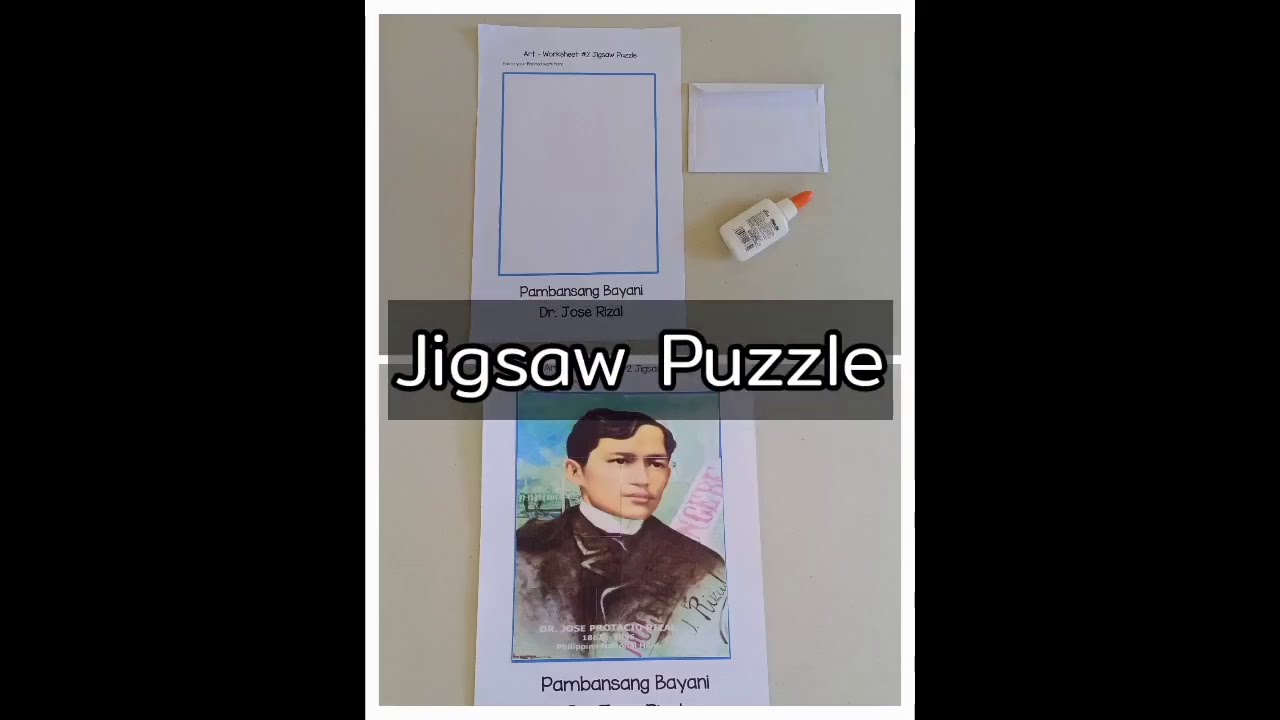 ART ACTIVITY: JIGSAW PUZZLE (ft. our national hero Dr. Jose P. Rizal ...