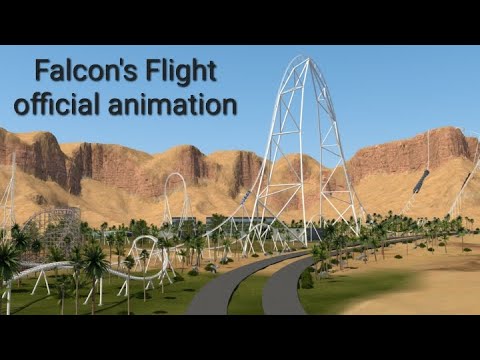 Falcon's Flight animation | BRAND NEW world record breaker roller ...