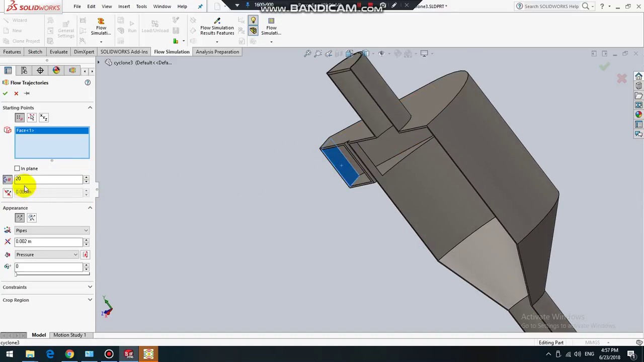 Flow simulation cyclone - YouTube