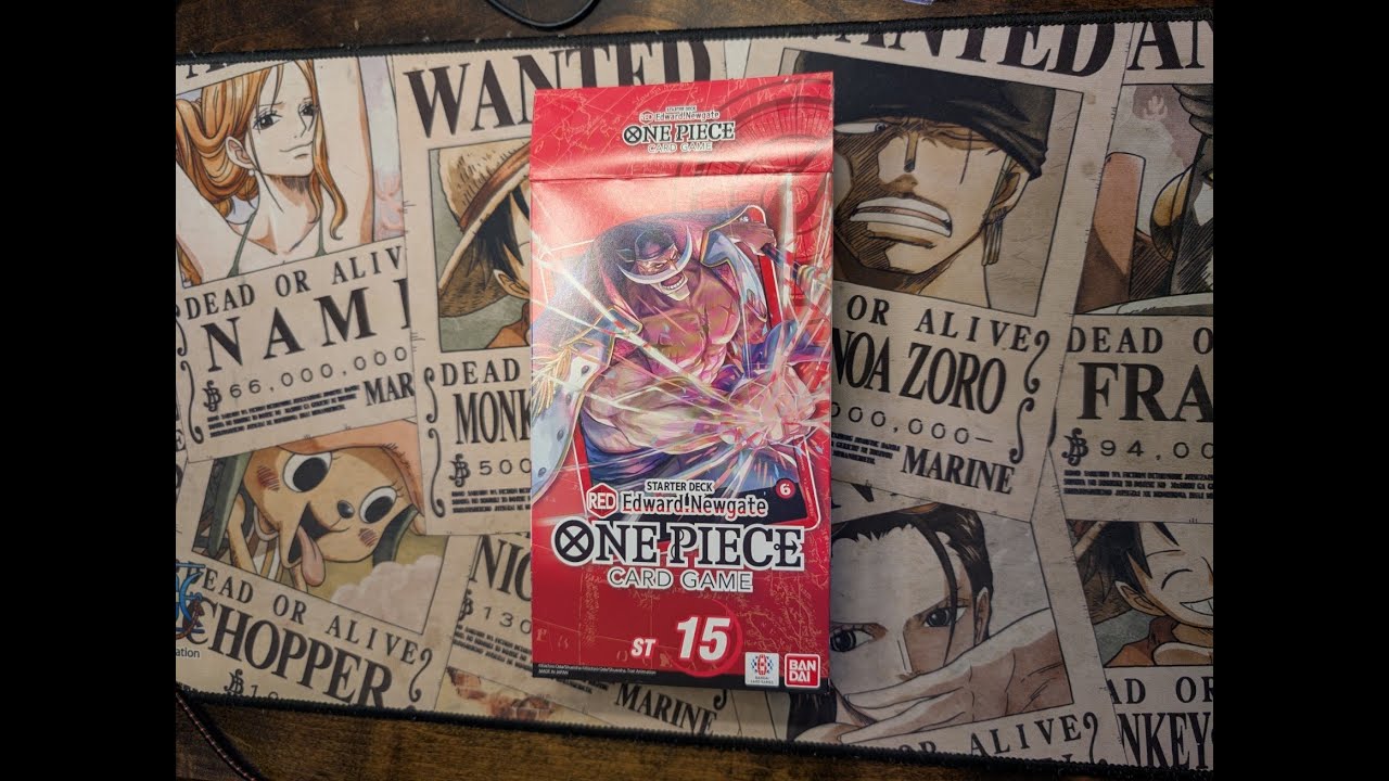 One Piece Starter Deck Red Edward Newgate ST-15 Unboxing - YouTube