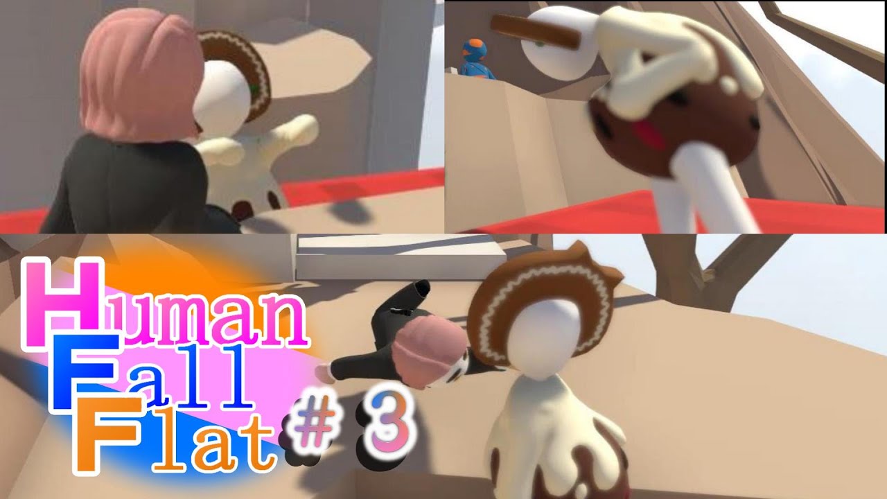 無言芸を極めたら通話しなくても意思疎通楽勝説【はっしゅ】【HumanFallFlat＃3】 - YouTube