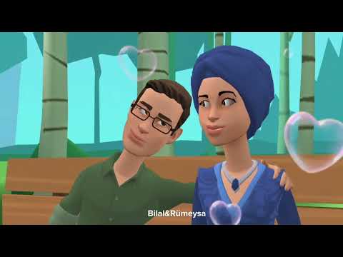 Bilal&Rümeysa-Sevgililere özel olarak hazırlanan, kişiye özel hediye animasyon-Love-Aşk-Gift-Hediye