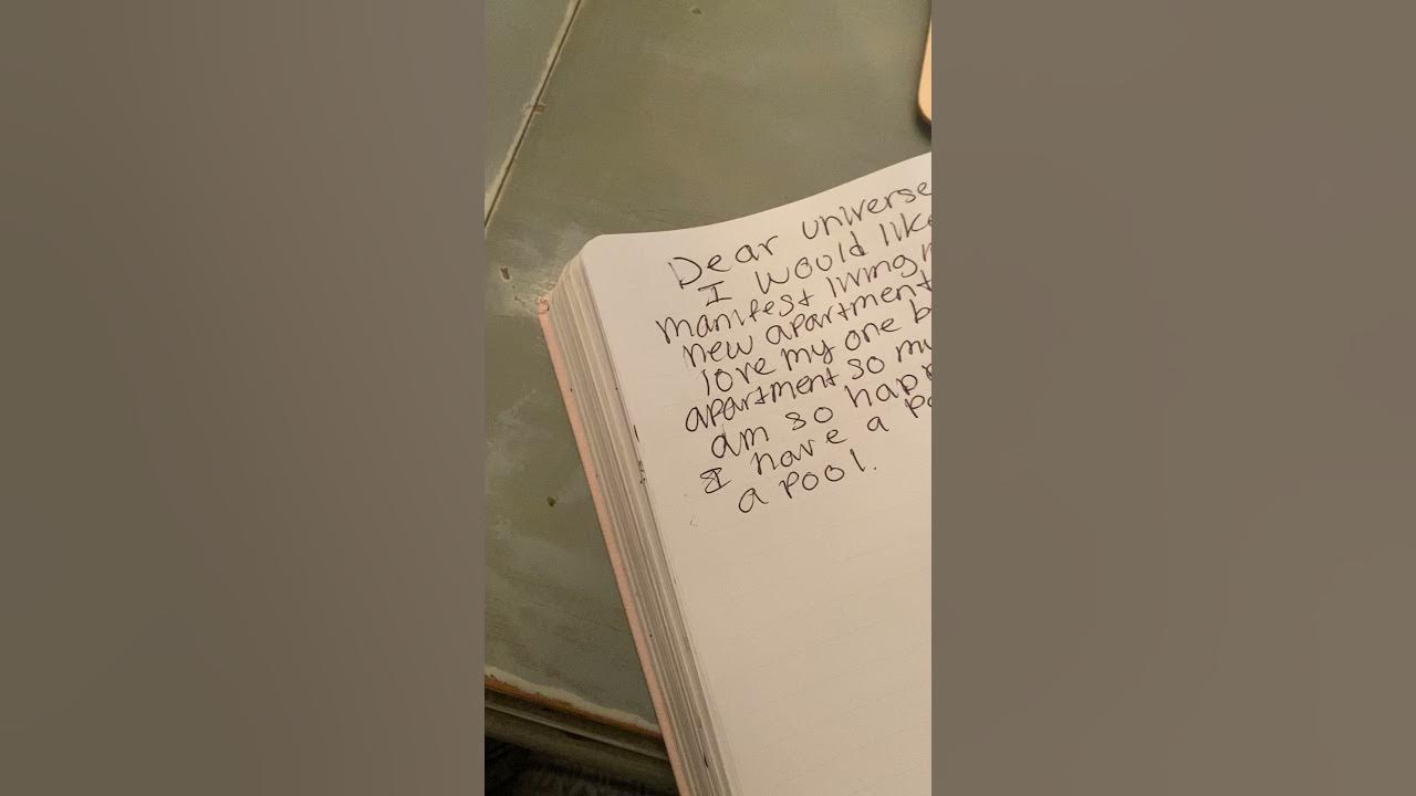 manifest by writing a letter to the universe - YouTube