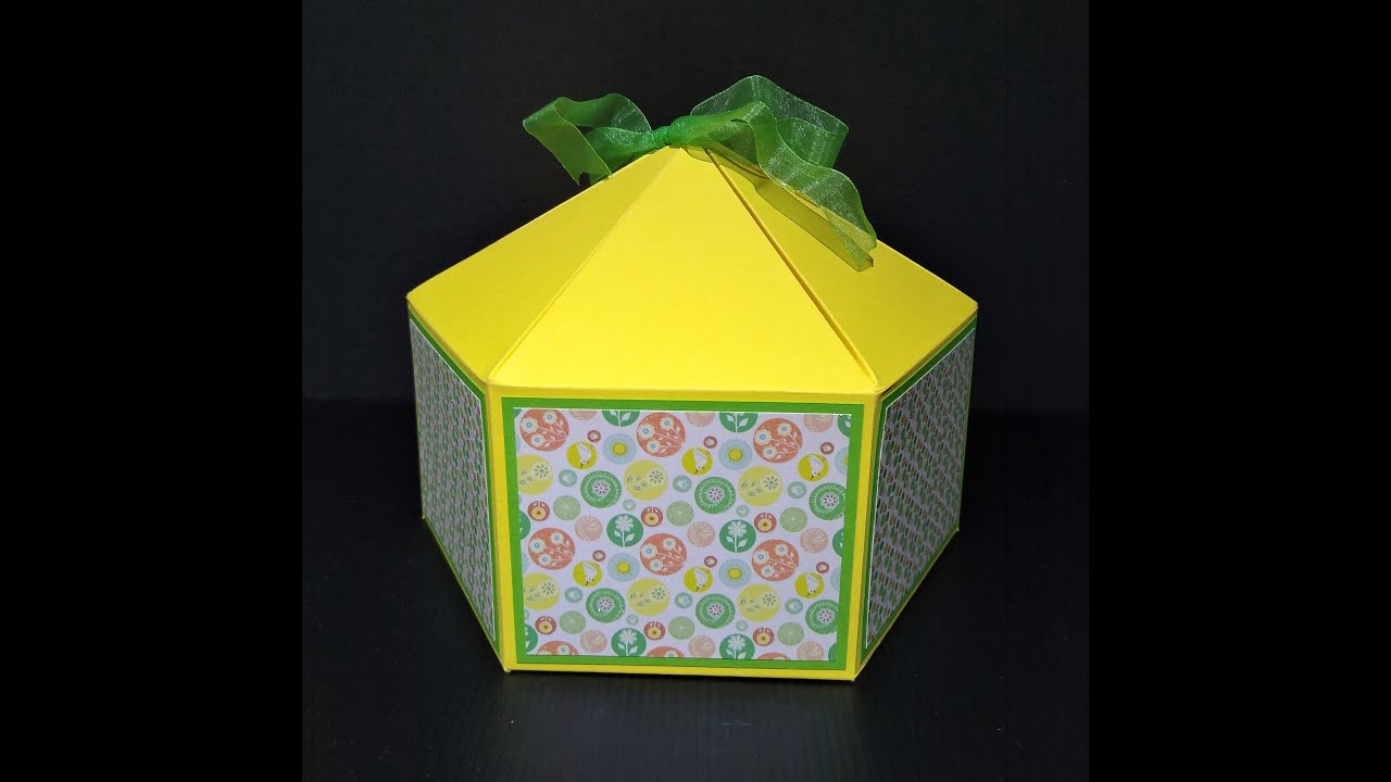 Large Squat Hexagonal Gift Box Tutorial - YouTube