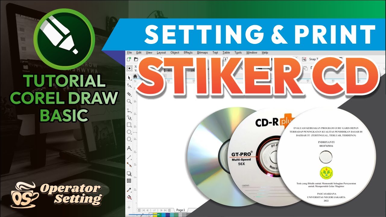 CARA PRINT STIKER CD | TUTORIAL COREL DRAW BASIC - YouTube