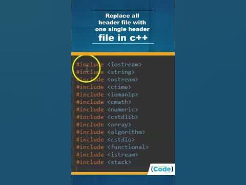 How To Replace All Header Files With One Single Header File In C++? | #Shorts | SimpliCode - YouTube