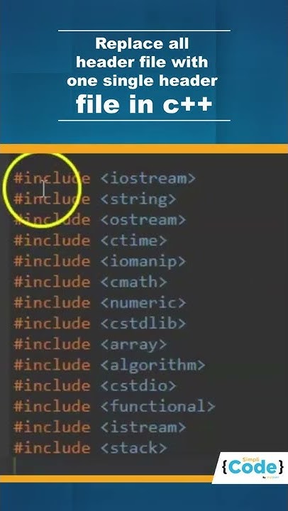 How To Replace All Header Files With One Single Header File In C++? | #Shorts | SimpliCode - YouTube