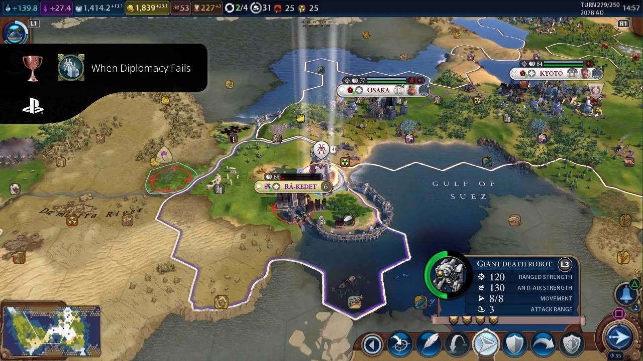 Sid Meier's Civilization VI ~ When Diplomacy Fails Trophy - YouTube