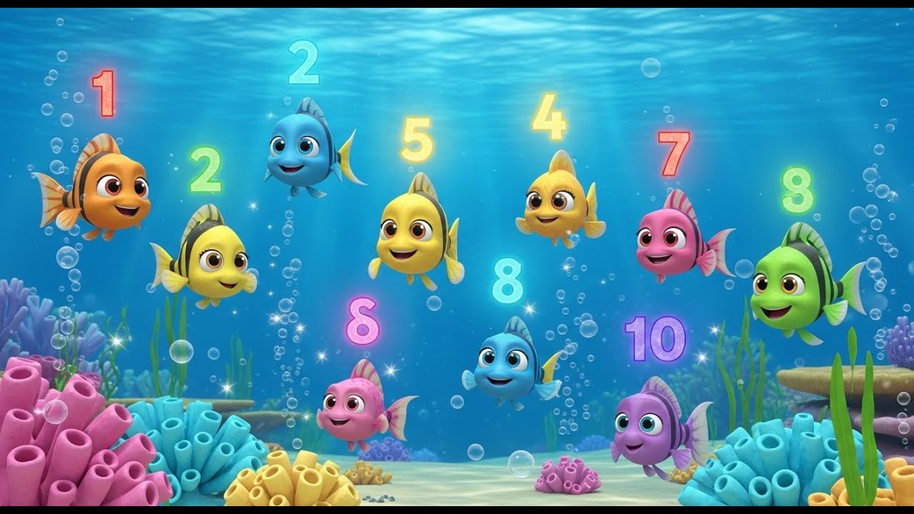 Counting Little Fish in the Clear Blue Sea 🐟🌊 | Learn Numbers 1–10 ...