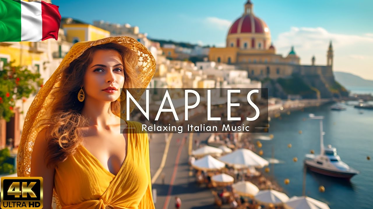 Naples in Italy 4K • Relaxation Film • Peaceful Relaxing Music • Nature ...