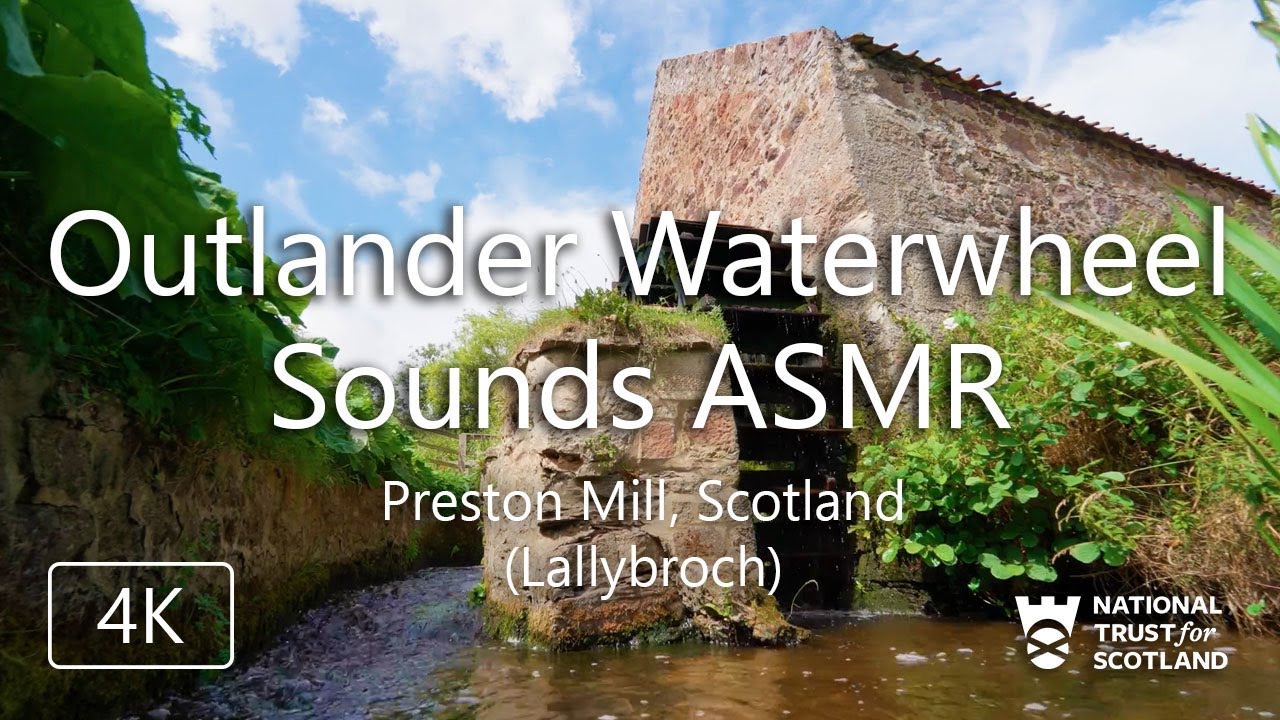 1 Hour Waterwheel Sounds: Preston Mill, Scotland | ASMR for Stress ...