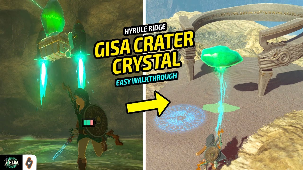EASY GUIDE: Gisa Crater Crystal Shrine Quest | Zelda Tears of the ...