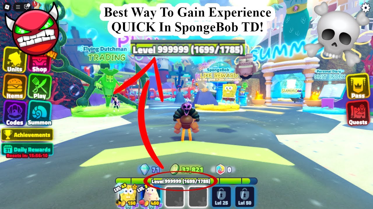 How To Level Up REALLY FAST In SpongeBob Tower Defense As A Beginner! (XP Glitch/Method) - YouTube