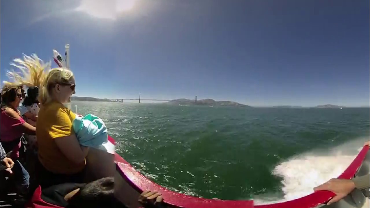 Vuze 3D 4K 360 VR San Francisco : Golden Gate Bridge Alcatraz cruise ...
