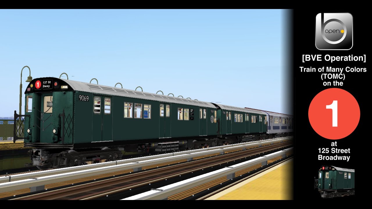 OpenBVE NYC Subway: Virtual Ride of the Train of Many Colors from ...
