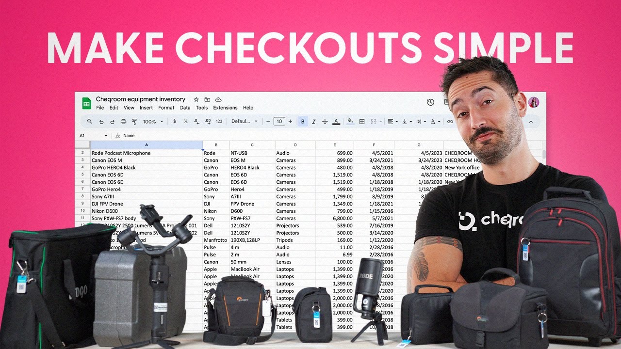Equipment Checkout System (with spreadsheets) - YouTube