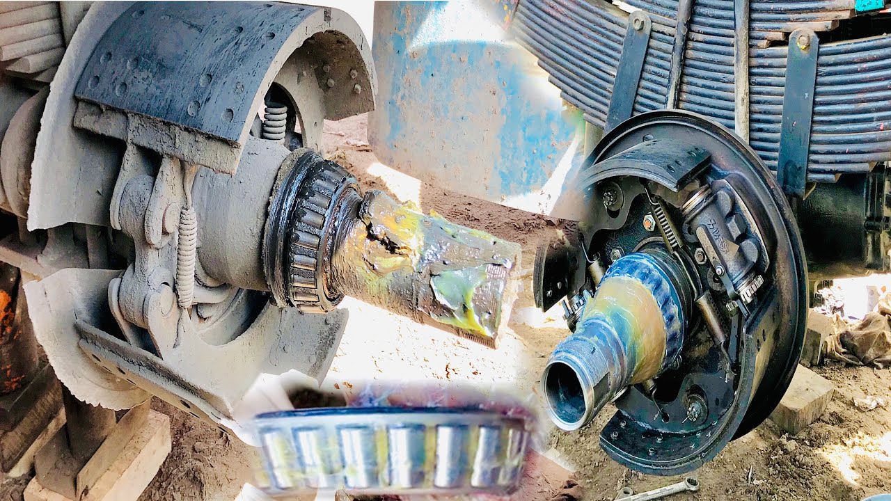 Wheel Grease And Bearing Grease Removal And Replacement Truck Rear ...