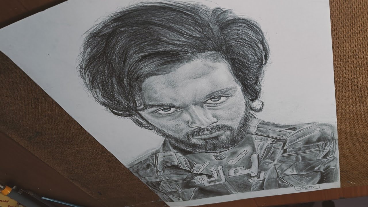 #alluarjun Pushpa Drawing / #pushpa - YouTube