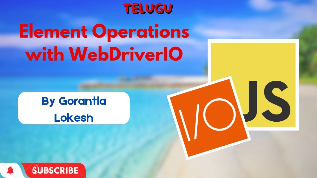 Part 11 Element Operations With Webdriverio Javascript Telugu Youtube