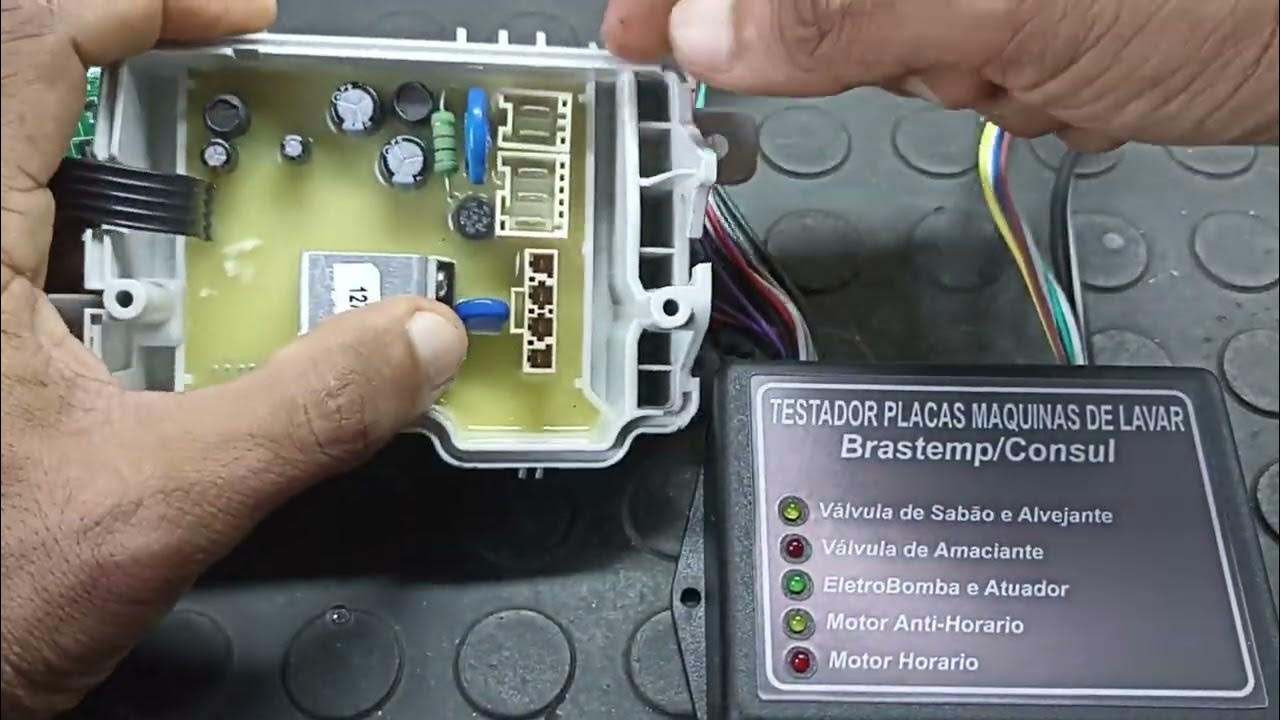 Teste em bancada de placas Brastemp Consul. - YouTube
