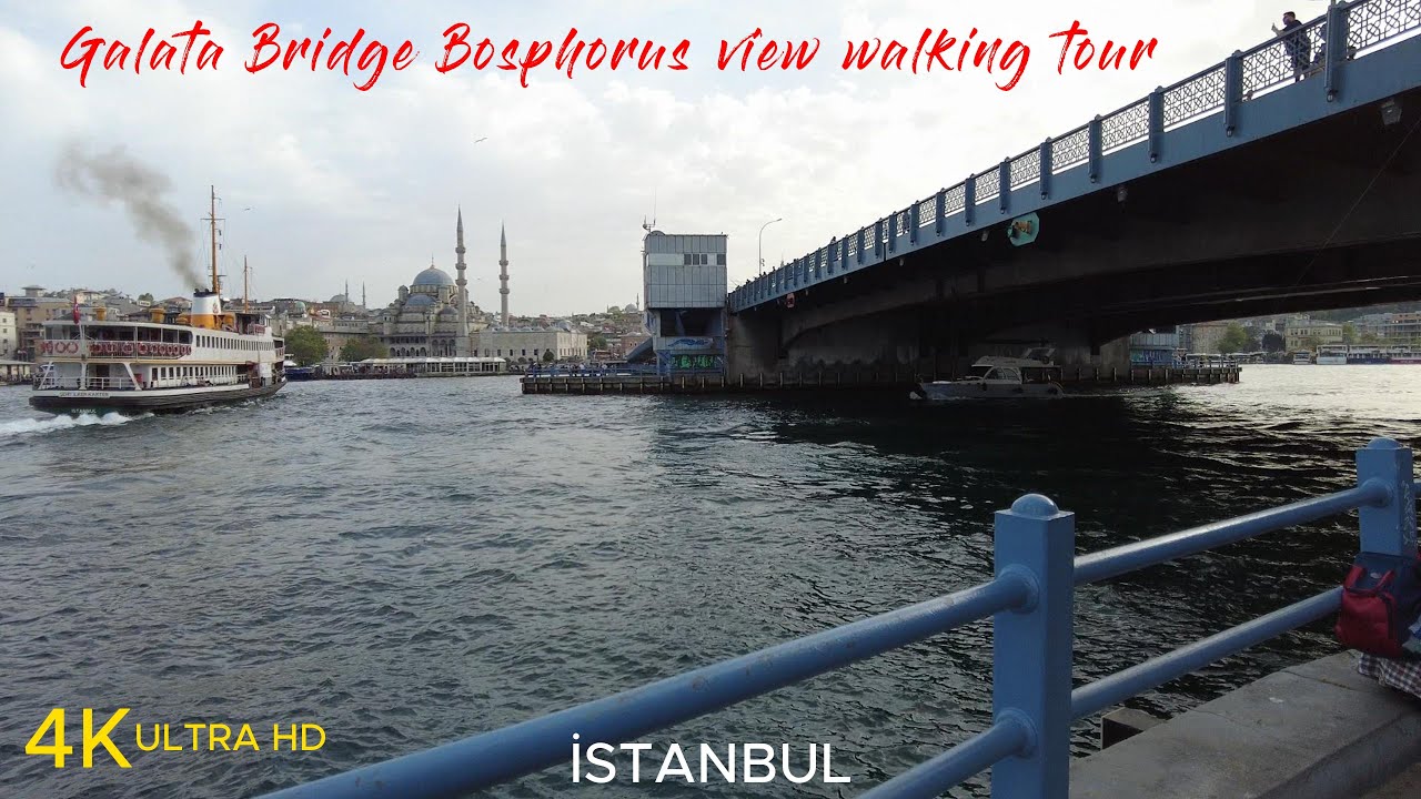 Istanbul Galata Bridge (Galata Köprüsü) Walking Tour | January 2022 ...