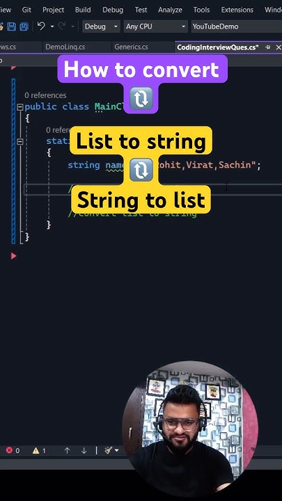 How To Convert String To List And List To Comma Separated String Shorts Coding Csharp Dotnet