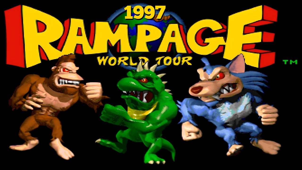 Rampage // 1997 / 3 Player Arcade Version // Just a Few Levels Played - YouTube