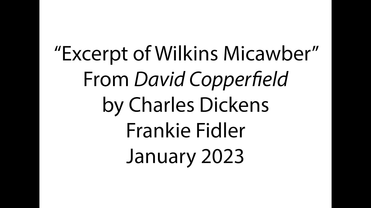 Wilkins Micawber from Charles Dickens - YouTube