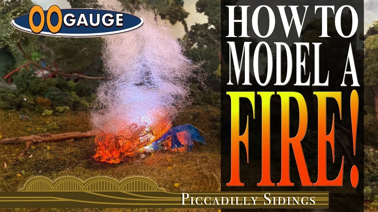 OO GAUGE MODEL RAILWAY, HOW TO MODEL A FIRE! On my model railway - YouTube