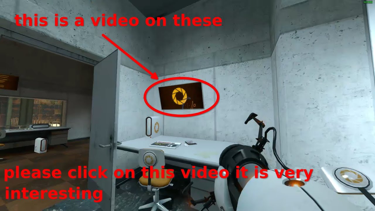 weird monitors in portal - YouTube