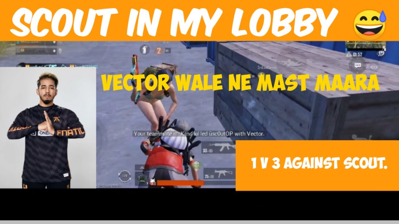 Scout Op In My lobby | 1 v 3 Against Scout | Pubg Mobile - YouTube