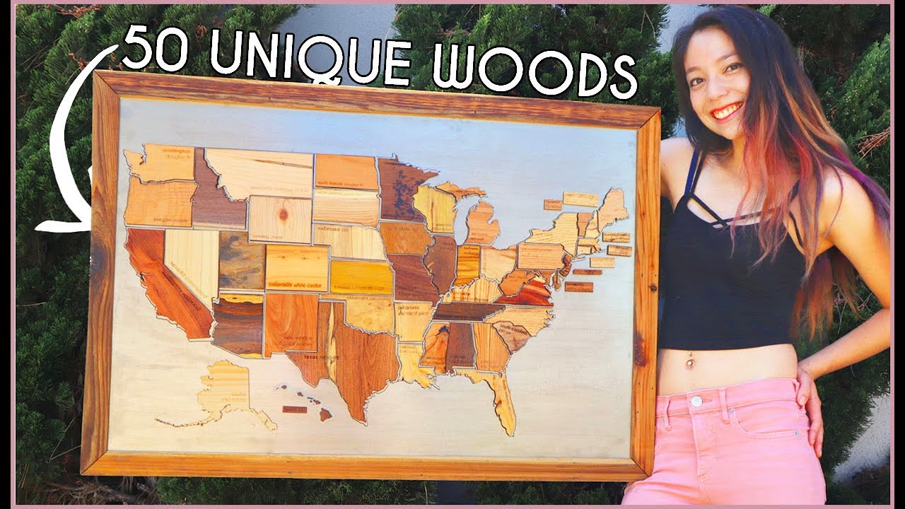 Making a 50 State Map from 50 Different Woods