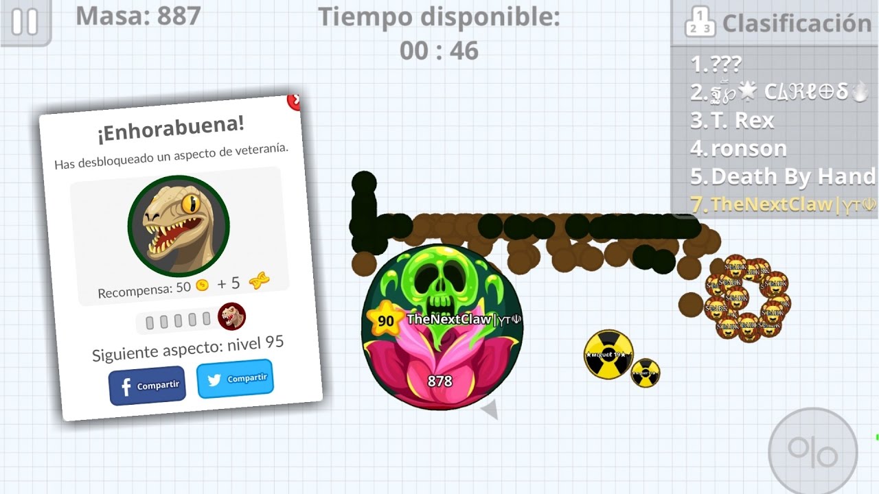 Agar.io Mobile UNLOCKING RAPTOR SKIN LVL 90 - YouTube