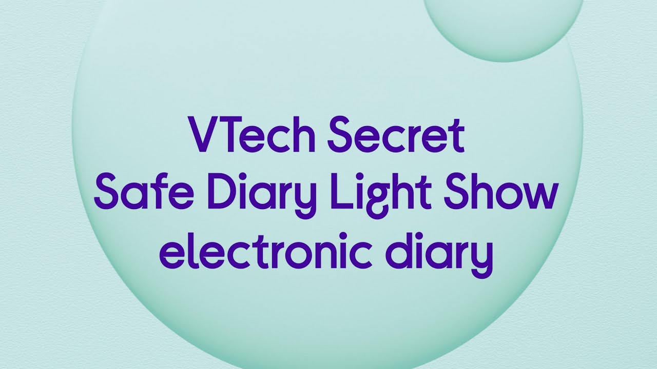 VTech Secret Safe Diary Light Show - Product Overview - YouTube