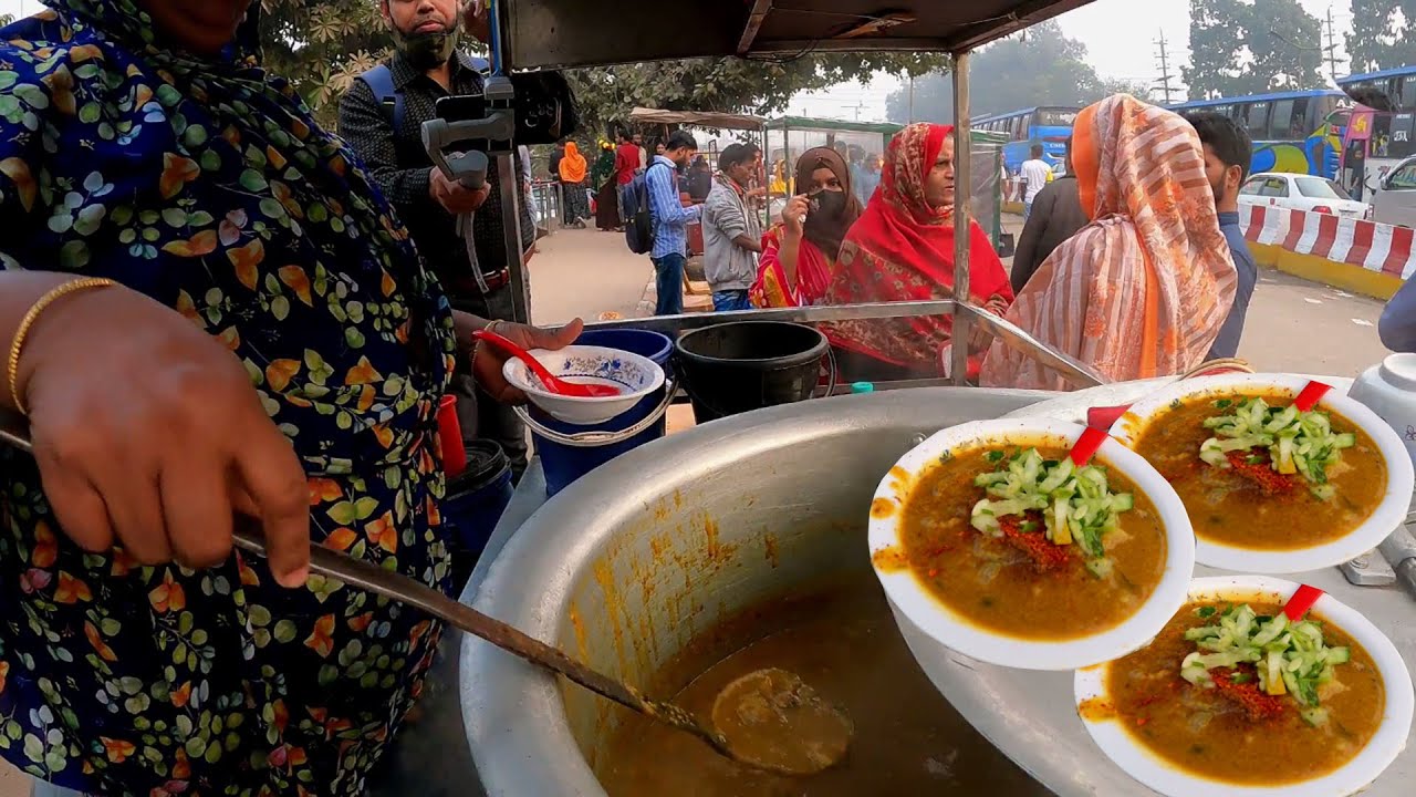 Most Popular Beef Haleem of Nabinagor! Bengali Amma Selling Delicious ...
